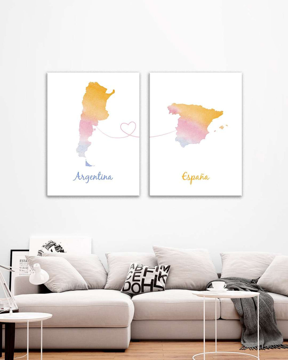 cuadro decorativo mapa mundí con paises