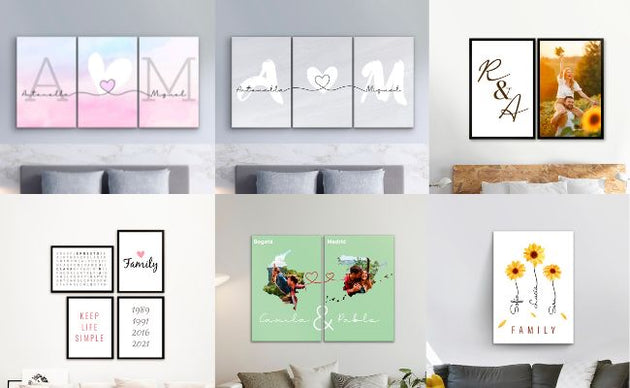 Mapas de Países. Set de 2 cuadros en tonos azulejos