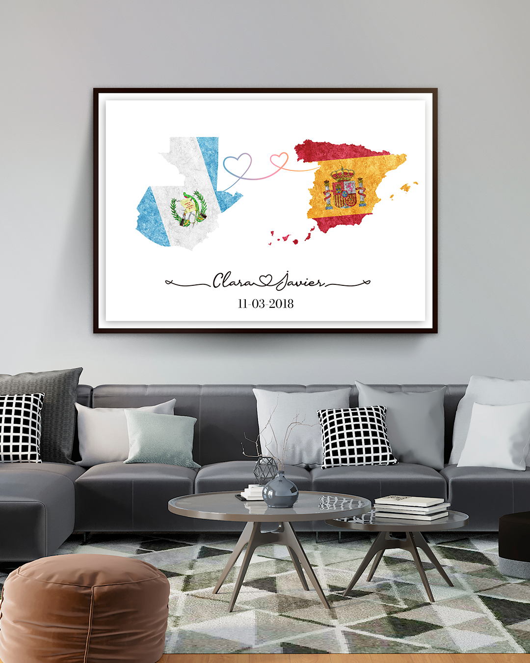Cuadros Personalizados de Mapas de Países
